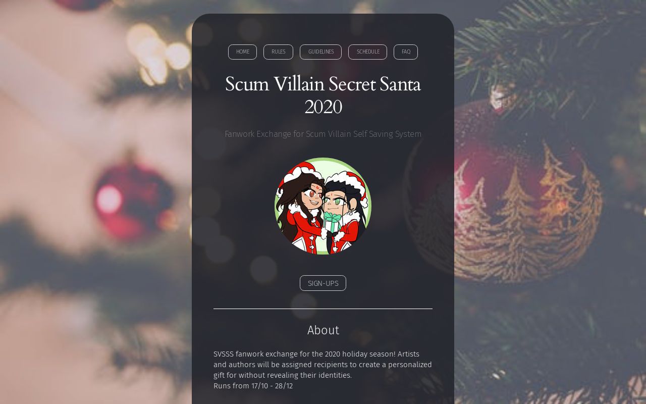 Scum Villain Secret Santa 2020